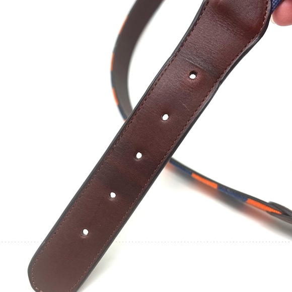 Tucker Blair | Accessories | Navy Orange Rep Stripe Needlepoint Belt ...